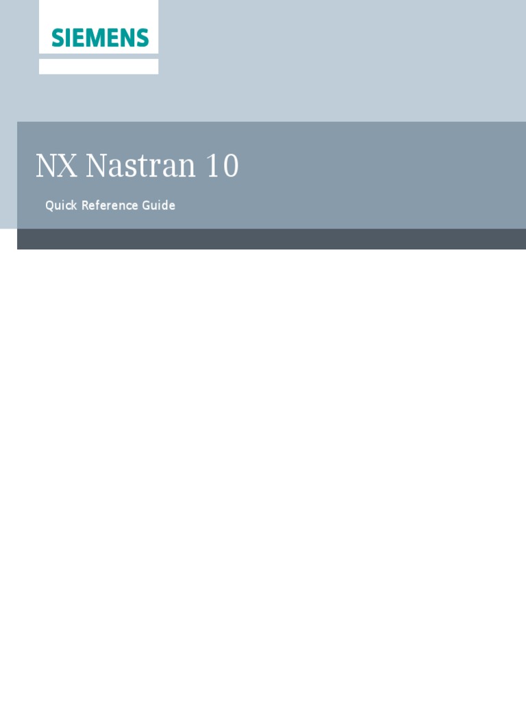 Nastran Quick Guide PDF | PDF | Command Line Interface | Computer File