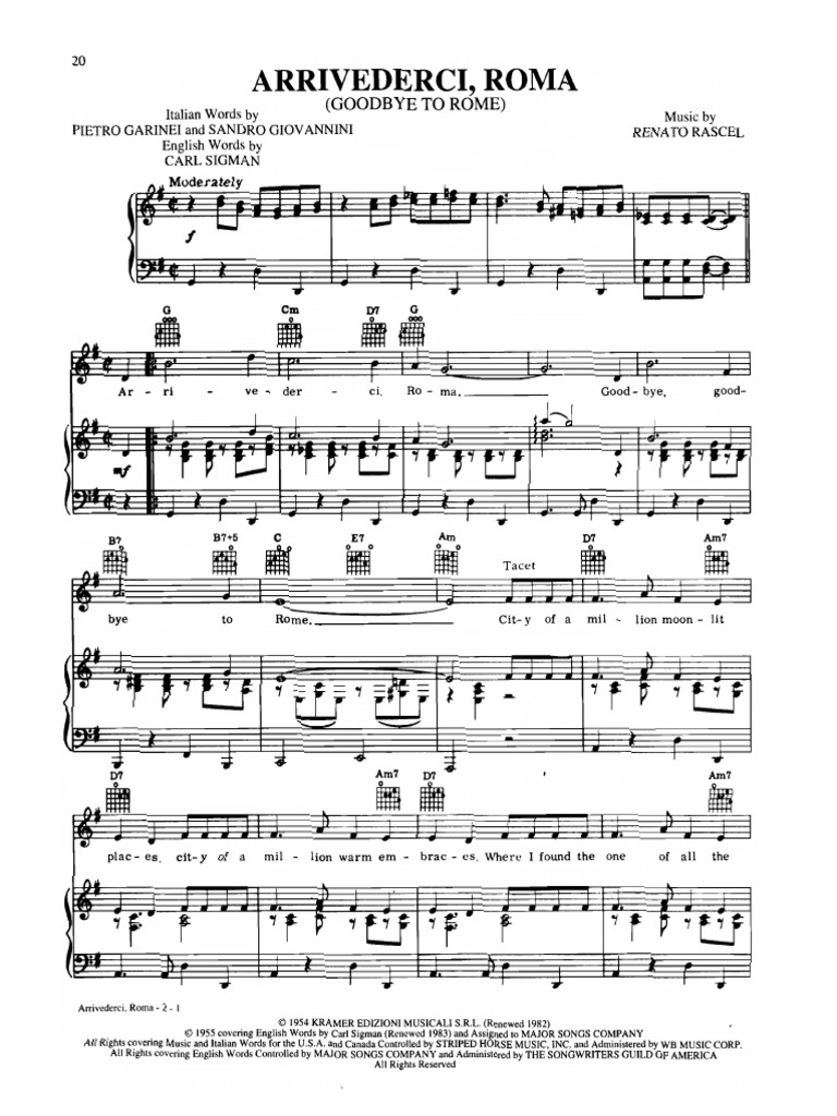 Arrivederci Roma - Renato Rascel | PDF