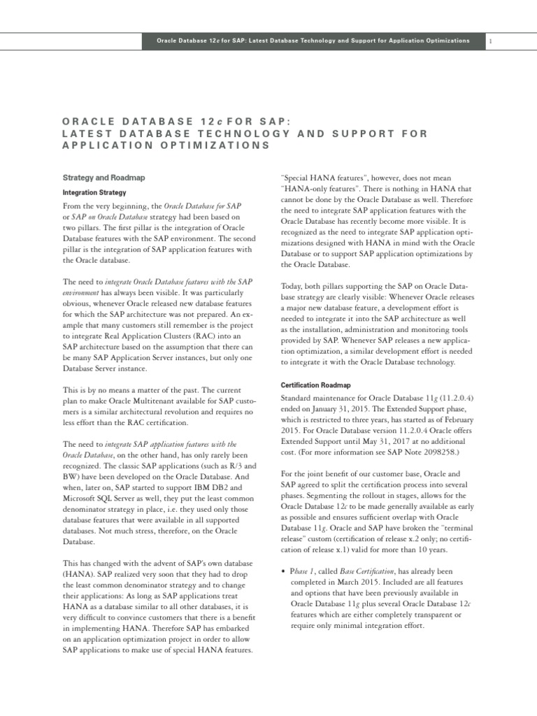 New Features Oracle 12c Version 2 | PDF | Backup | Databases