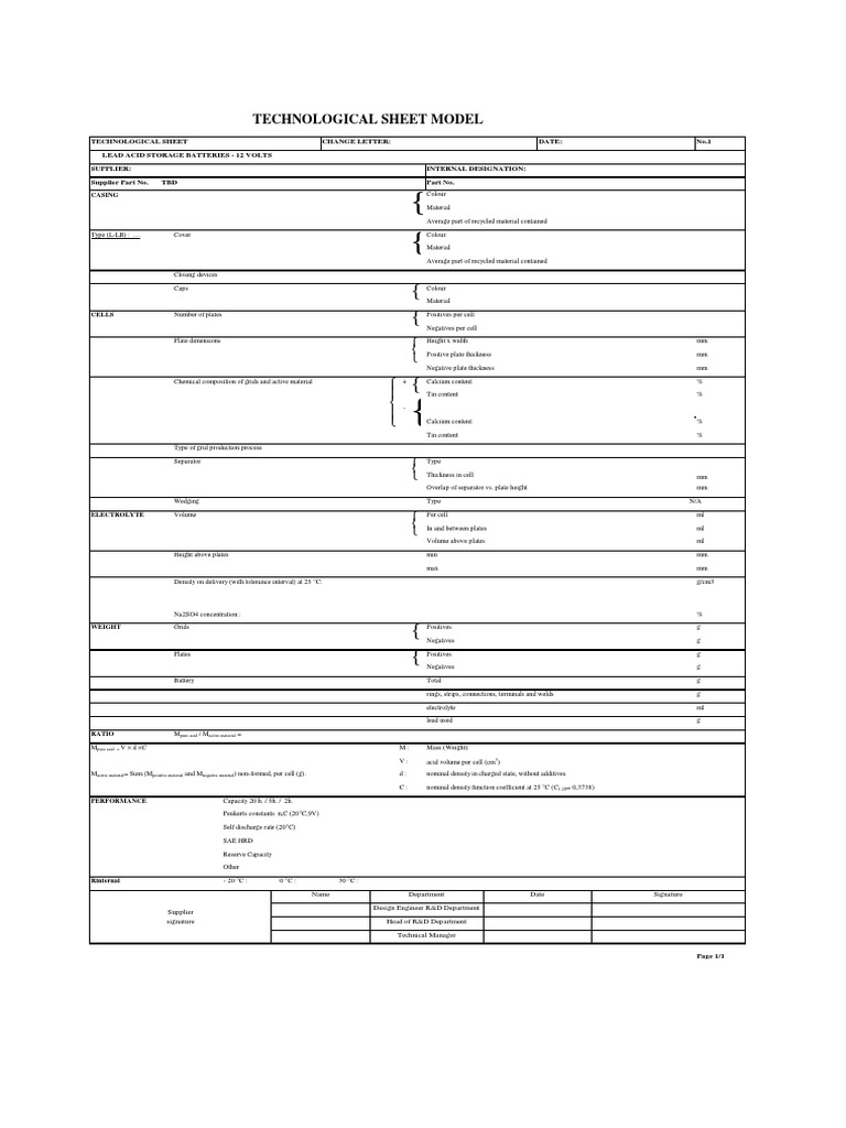Battery - Technical - Data Sheet - 00569 - 18 - 02 PDF | Download Free ...