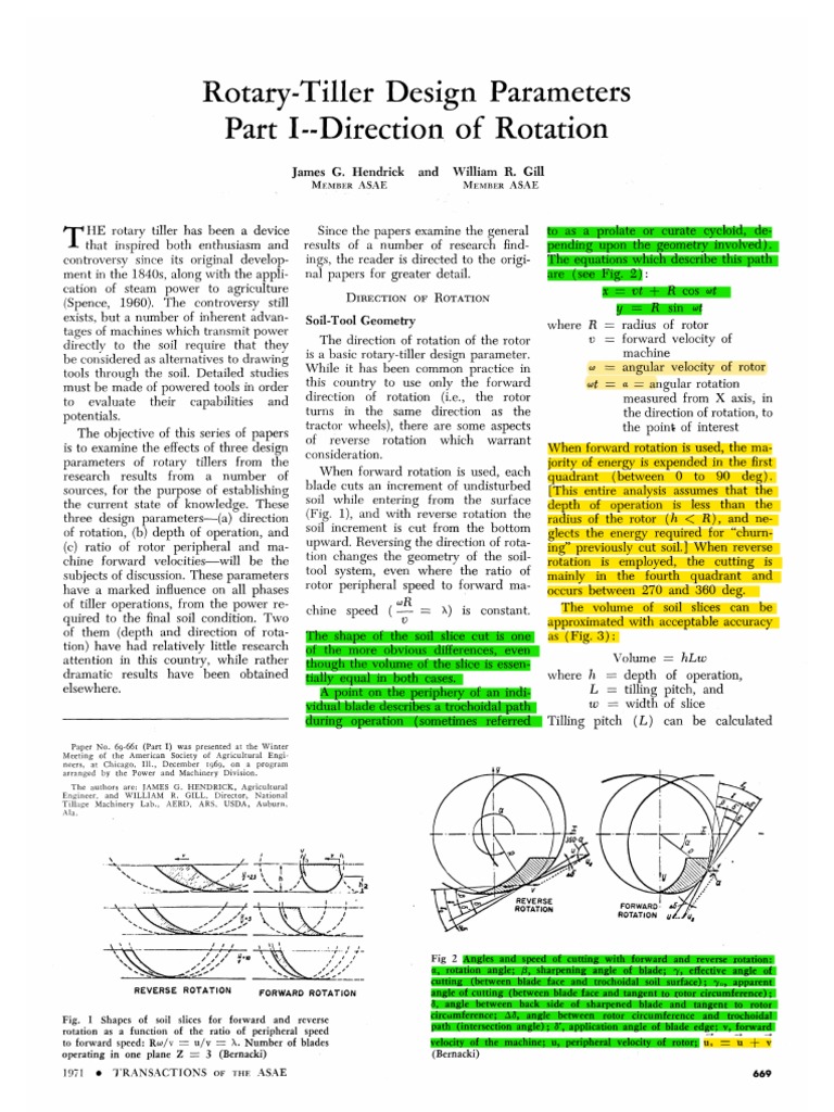 Rotary Tiller Design: Rotation Effects | PDF | Rotation Around A Fixed ...