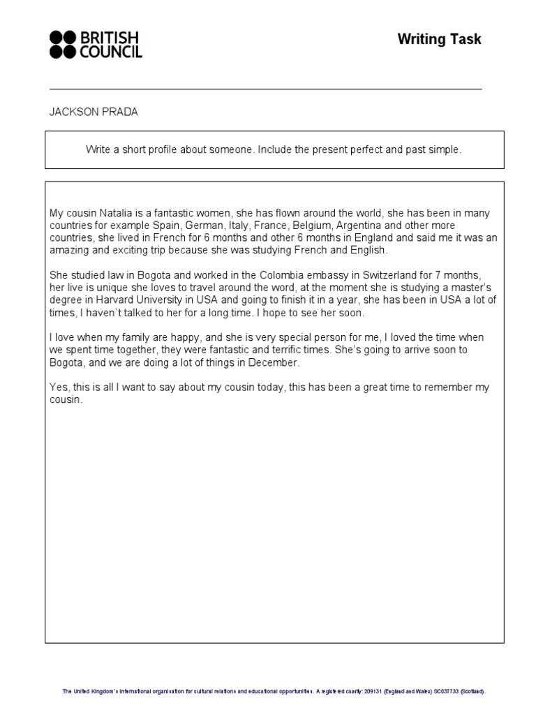 Writing Task Template 1 | PDF