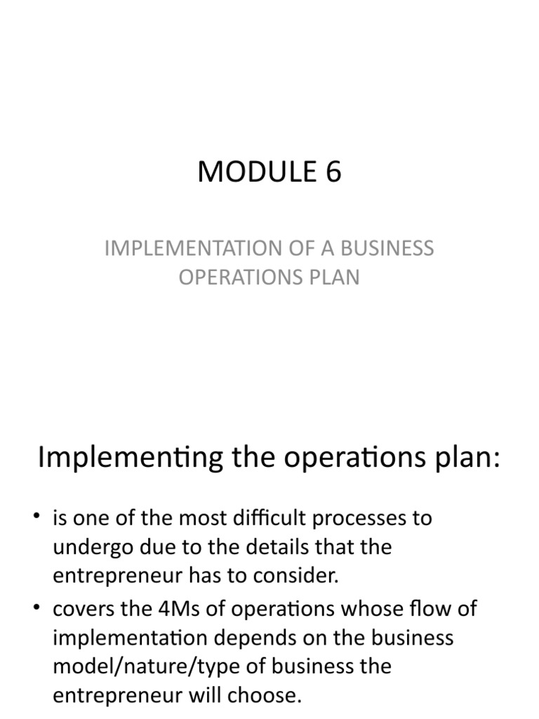 Entrep 6.1. Implementation of A Bus Operatios Plan | PDF | Restaurants | Beef