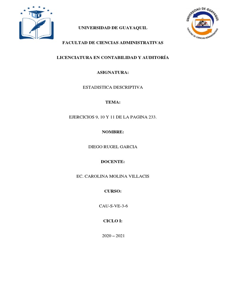 Ejercicios 9, 10 y 11 de La Página 233 | PDF | Desviación Estándar | Probabilidades y estadísticas