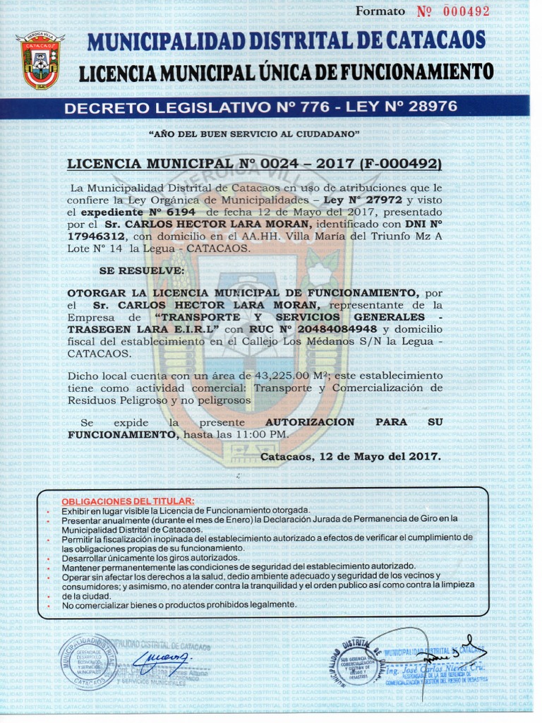 Licencia Municipal | PDF | Gobierno | Justicia