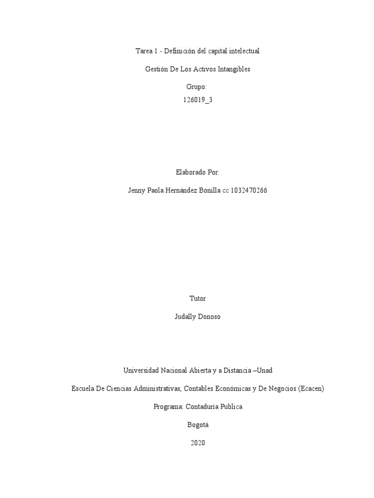 Ensayo Sobre El Capital Individual y Los Activos Intangibles | PDF ...