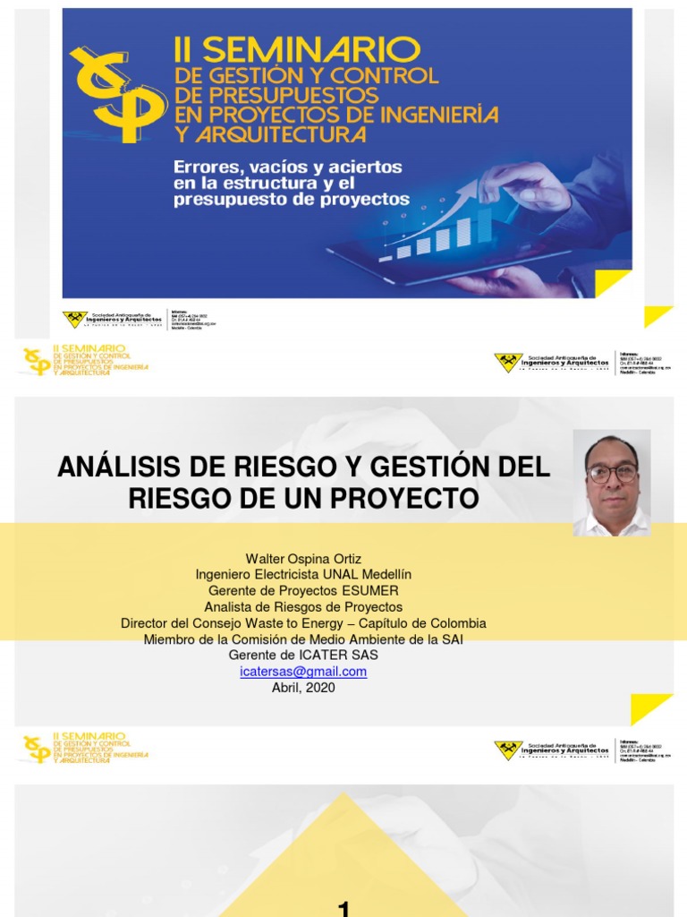 21 - 1.análisis de Riesgos y Gestión de Riesgos en Los Costos de Un ...