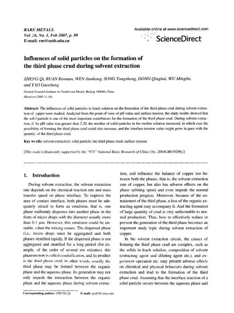 Sciencedirect: Influences of Solid Particles On The Formation of The ...