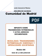 Instrucciones para Rellenar el Modelo 600 | PDF | Impuestos | Gobierno