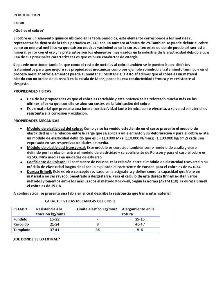 Introduccion Cobre | PDF | Cobre | Rieles