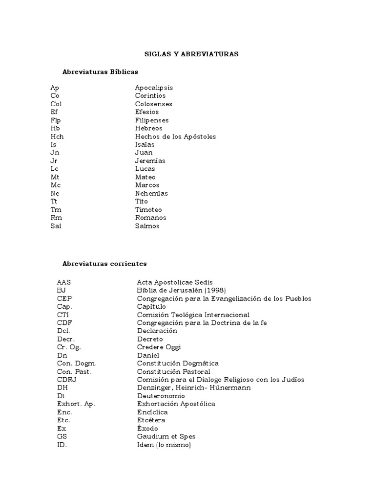Siglas y Abreviaturas | PDF