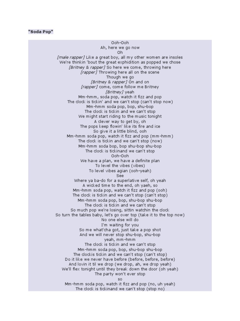 Soda Pop | PDF
