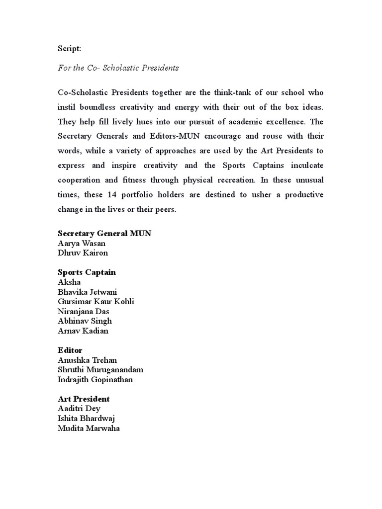 XII Investiture Ceremony Script and Oath Final (7) 2 | PDF