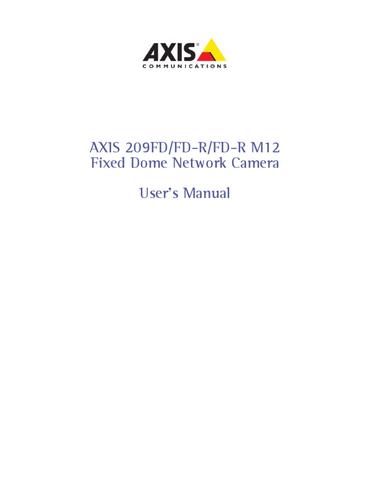 Axis 209 User's Manual | PDF | Electromagnetic Interference | Streaming ...
