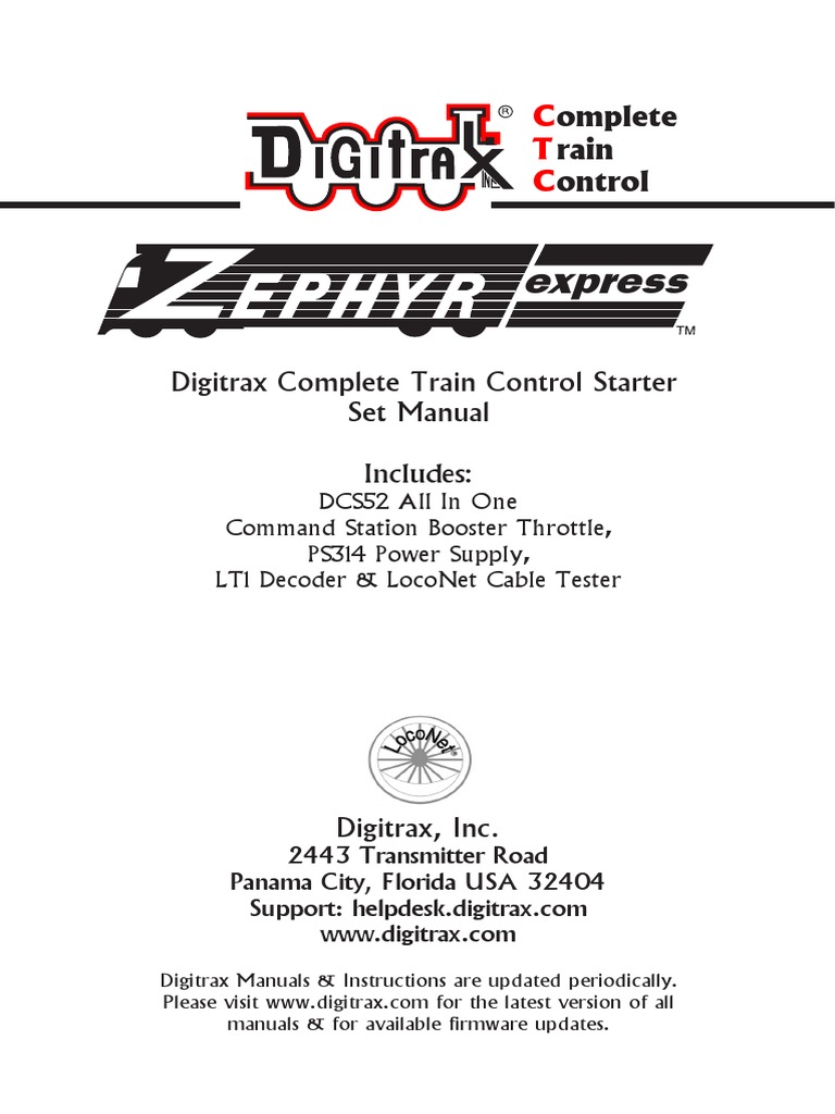 Express: Digitrax Complete Train Control Starter Set Manual Includes ...