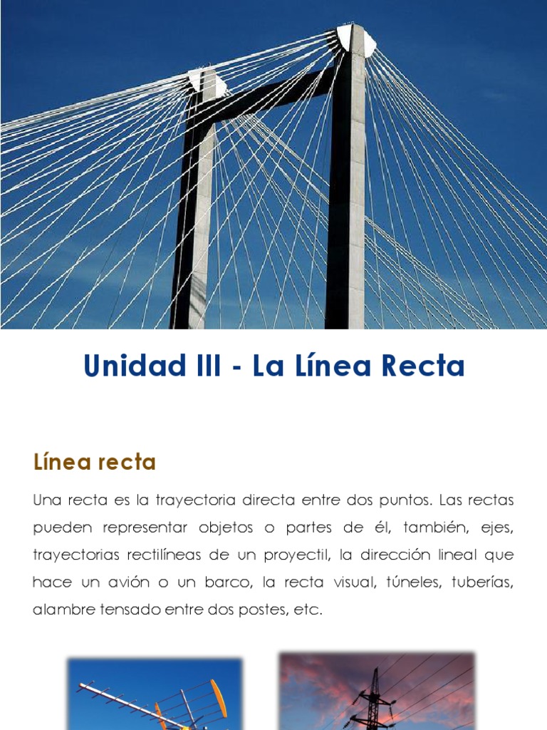 Unidad III - La Línea Recta - p1 C | PDF | Línea (geometría ...