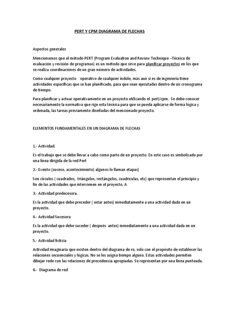 11 Ava Clase Control - Diagrama de Flechas - Determinacion de Tiempos | PDF | Science | Ciencia ...