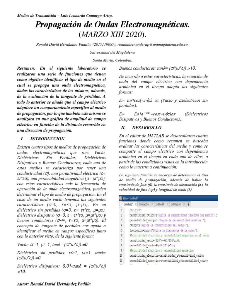 Propagacion de Ondas Electromagneticas en Medios Continuos. | PDF ...