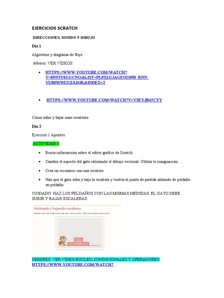 Guía Completa de Ejercicios Scratch | PDF | Scratch (lenguaje de ...