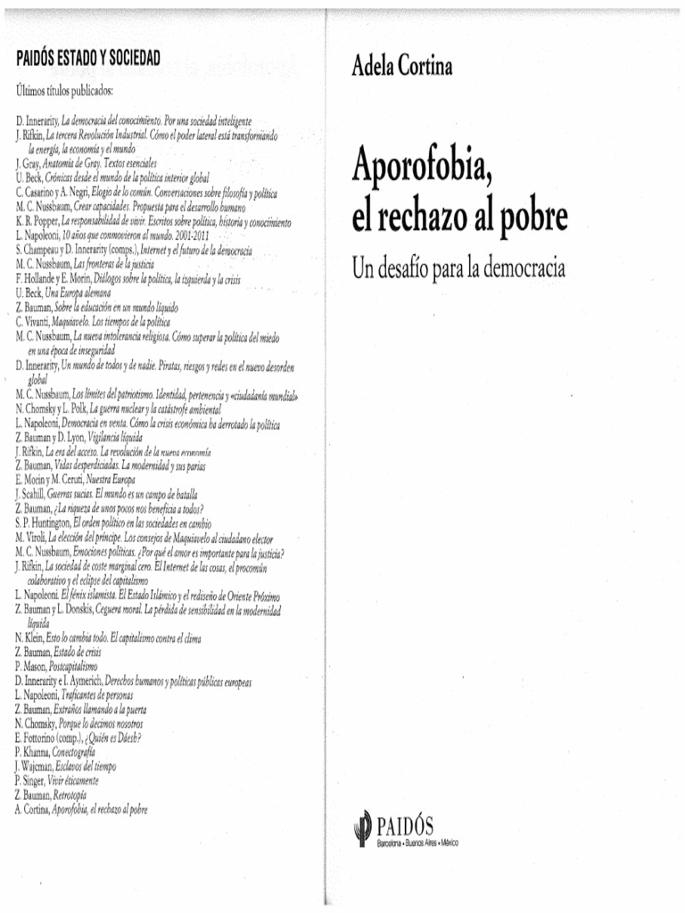 Aporofobia - Adela Cortina PDF | PDF