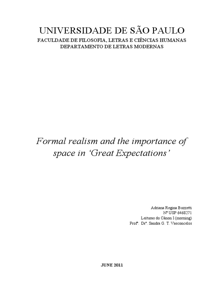 Final Paper - Great Expectations | PDF | Great Expectations