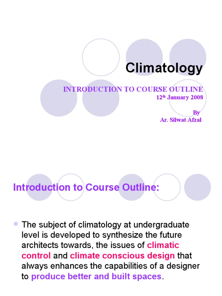Climatology: Introduction To Course Outline | PDF | Climatology ...