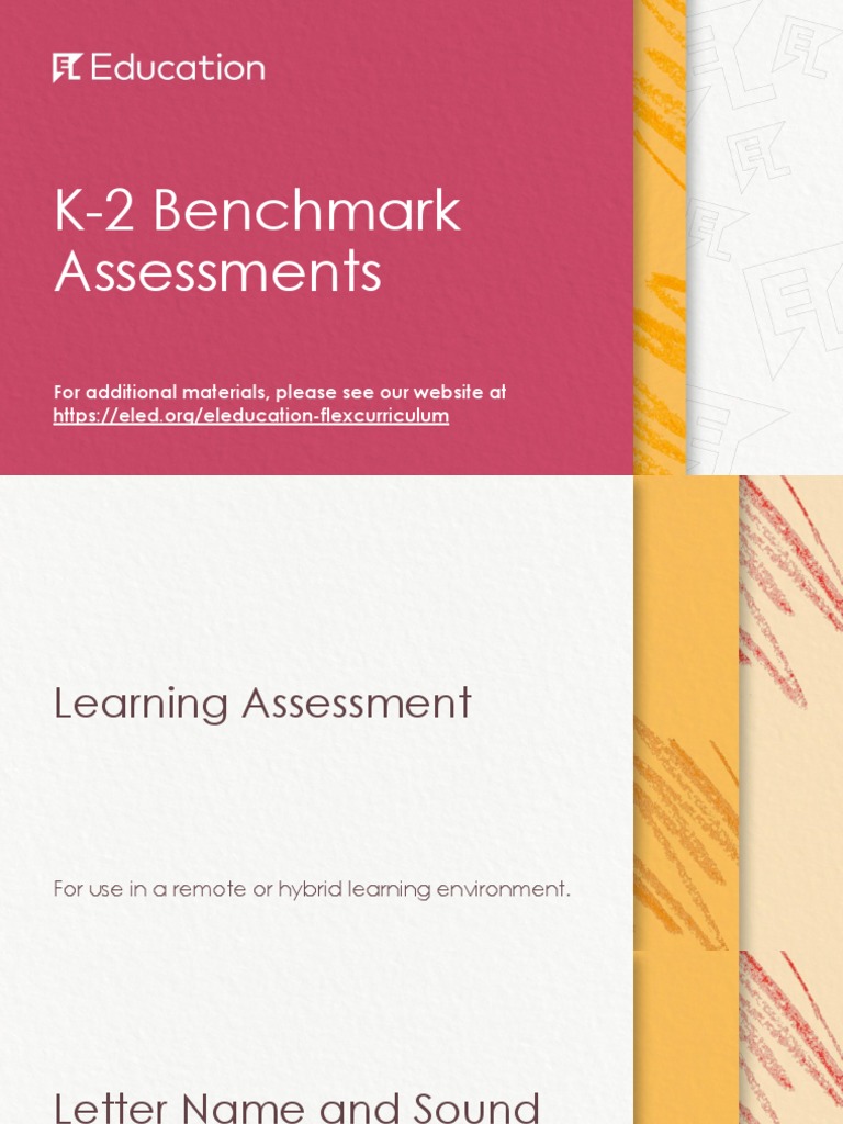 ELED - K-2 Skills Block-Benchmark Assessment-Student-facing ...