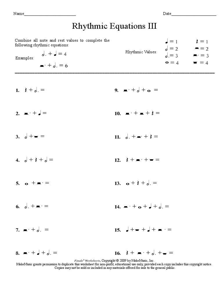 2102 Rhythm Equations III | PDF