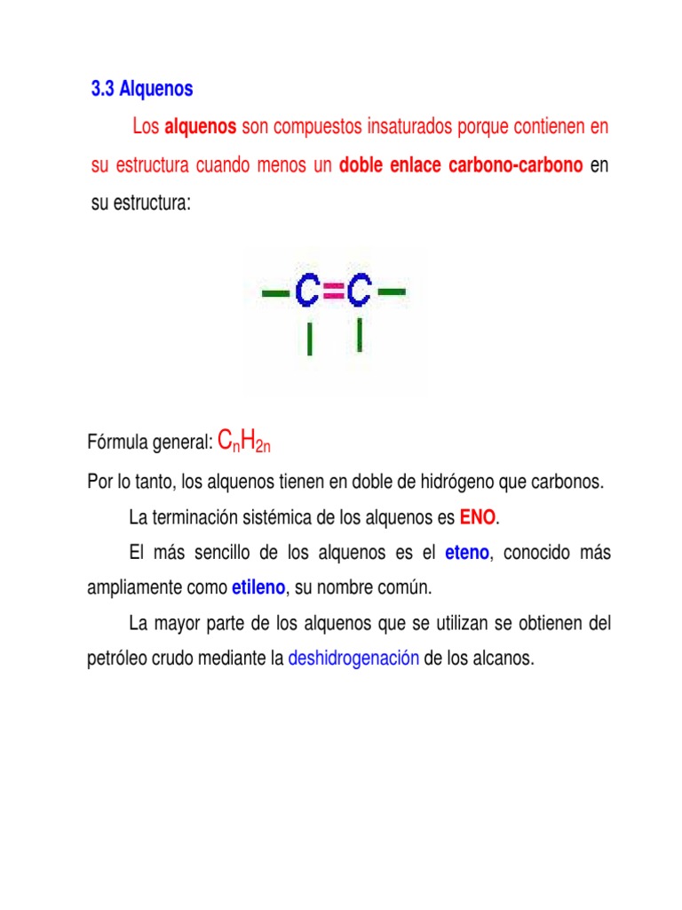 Alquenos y Alquinos | PDF | Alqueno | Etileno