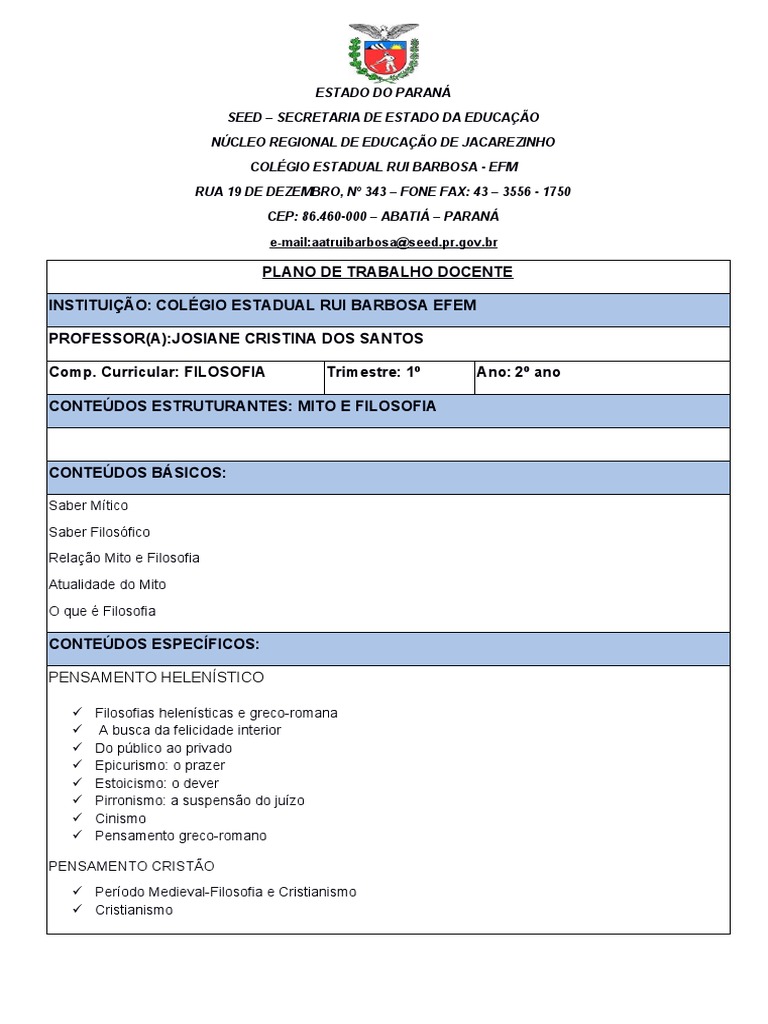 PTD - 2 Ano 2020-FILOSOFIA | PDF | Filosofia Helenística | Science