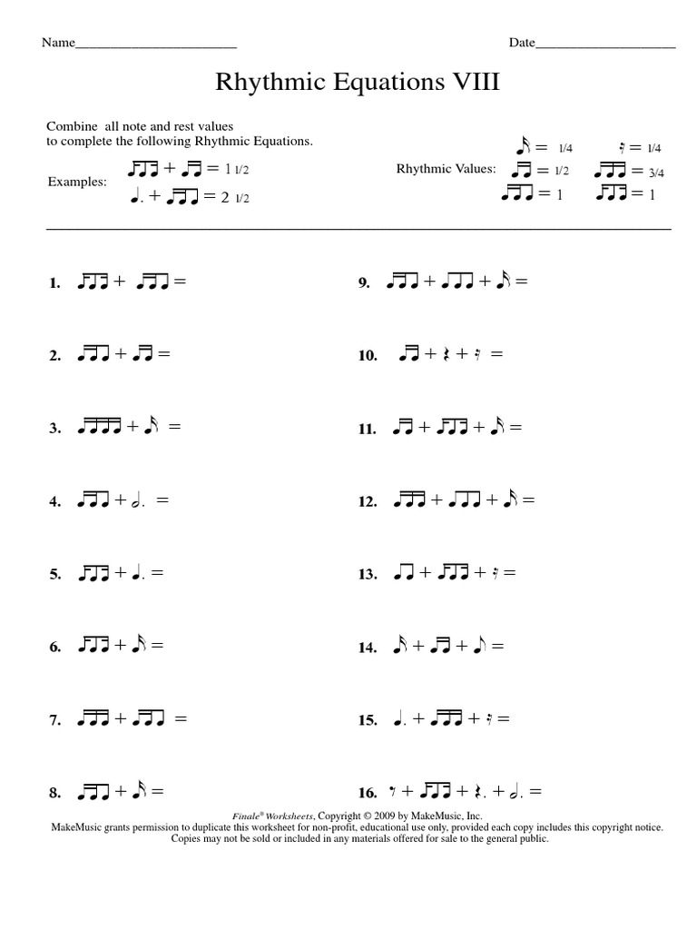 2107 Rhythm Equations VIII | PDF