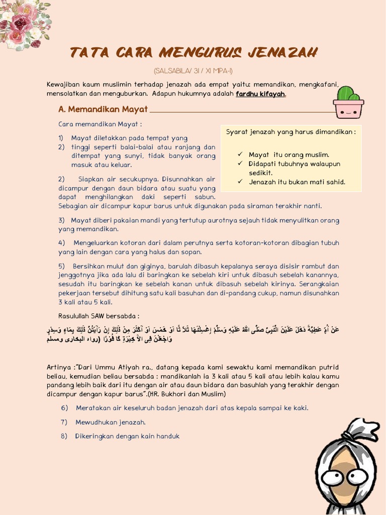 Tata Cara Mengurus Jenazah | PDF