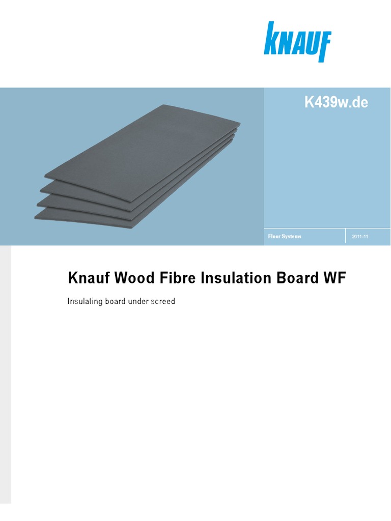 Knauf Wood Fibre Insulation Board WF: K439w.de | PDF | Building ...