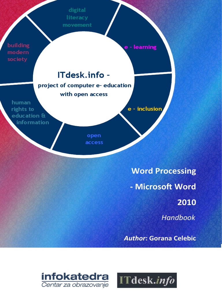 Handbook Word Processing Microsoft Word 2010 | PDF | Screenshot ...