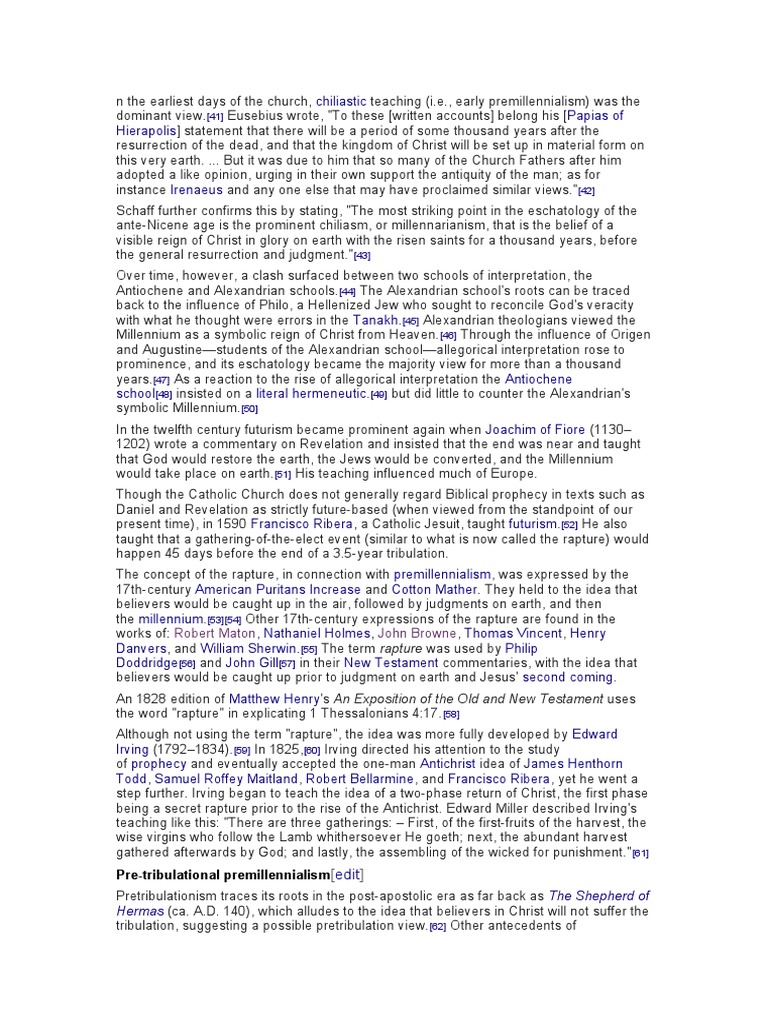Robert Maton John Browne: Pre-Tribulational Premillennialism | PDF ...