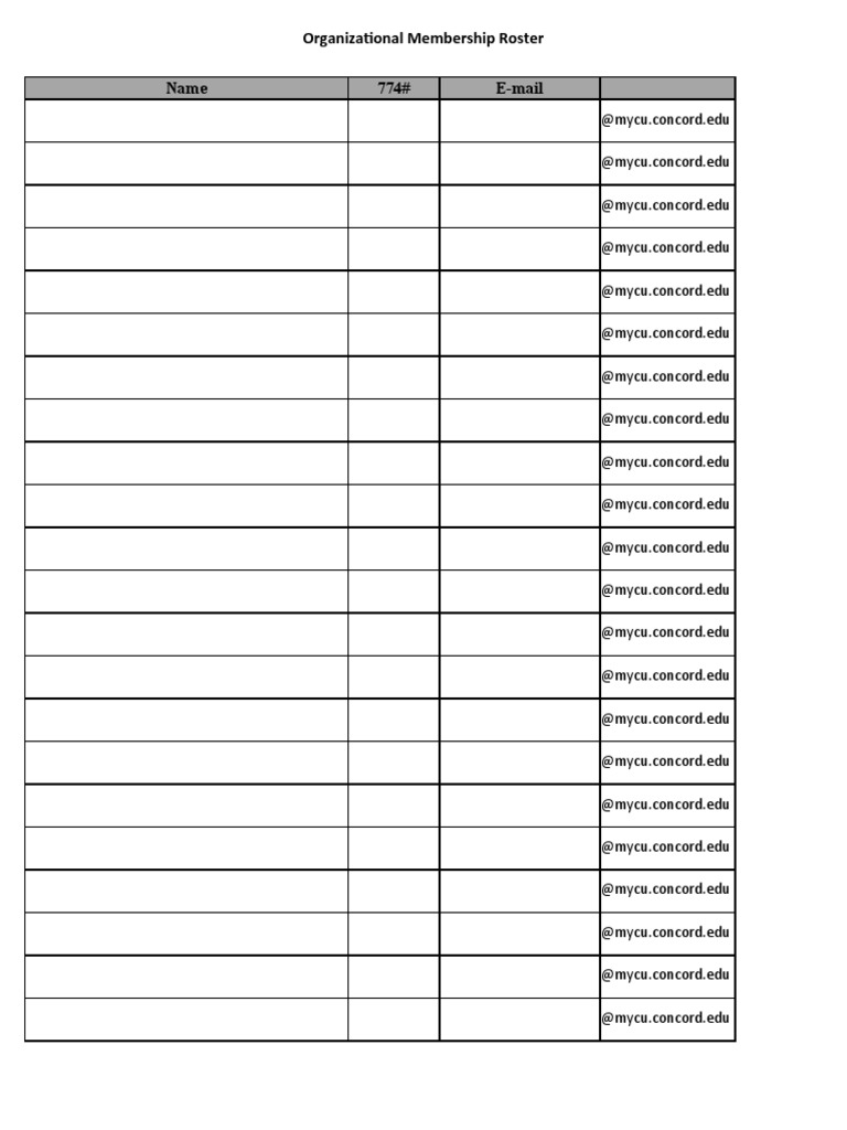 Name 774# E-Mail: Organizational Membership Roster | PDF | Science ...