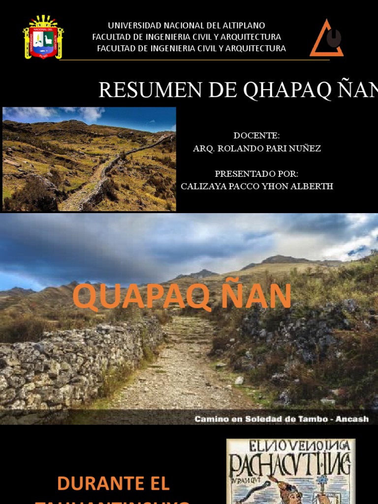 Resumen del Qhapaq Ñan Inca | PDF | Perú | Andes