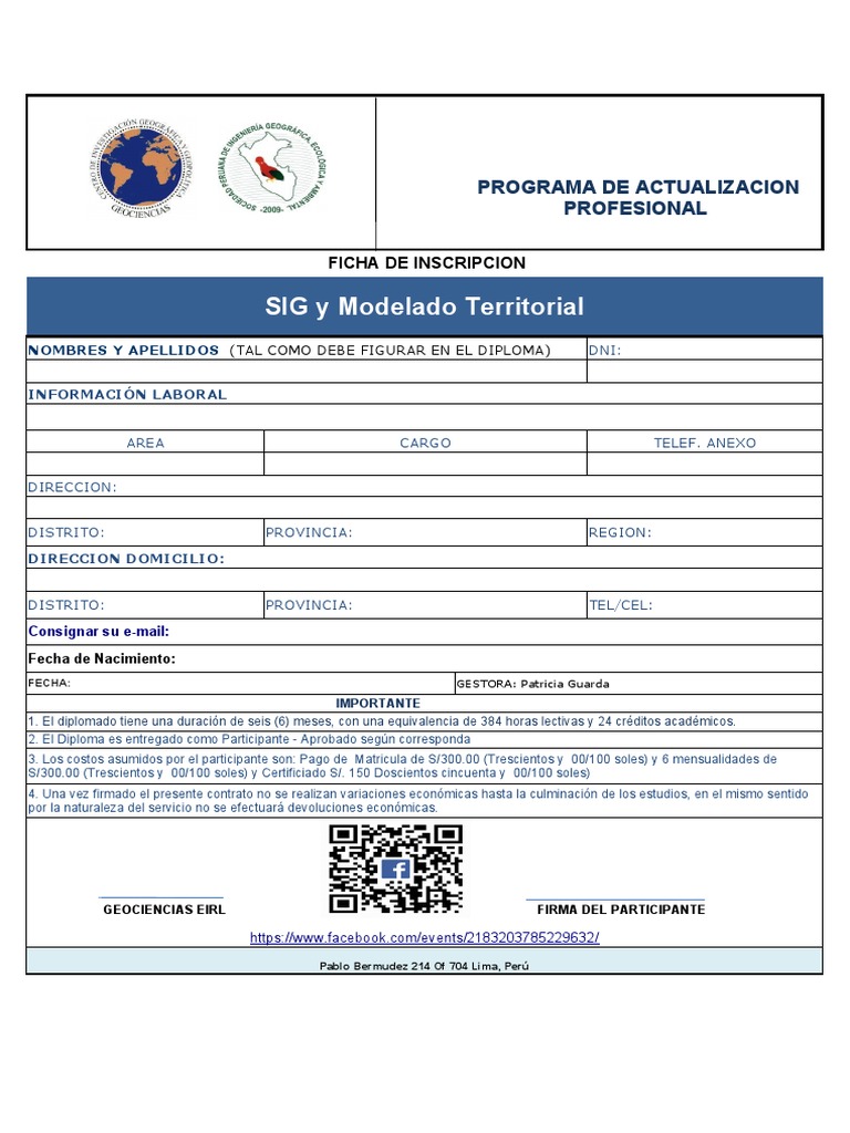 Ficha - SIG y Modelado Territorial | PDF