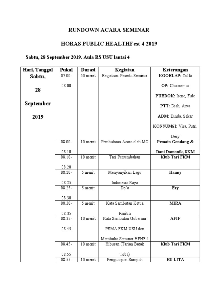 Rundown Seminar | PDF