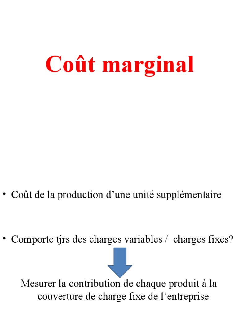 Coût Marginal | PDF | Coût marginal | Économie