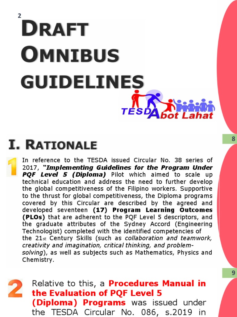 DRAFT - OMNIBUS GUIDELINES ON THE PACKAGING OF DIPLOMA 05VIII20 - PPT ...