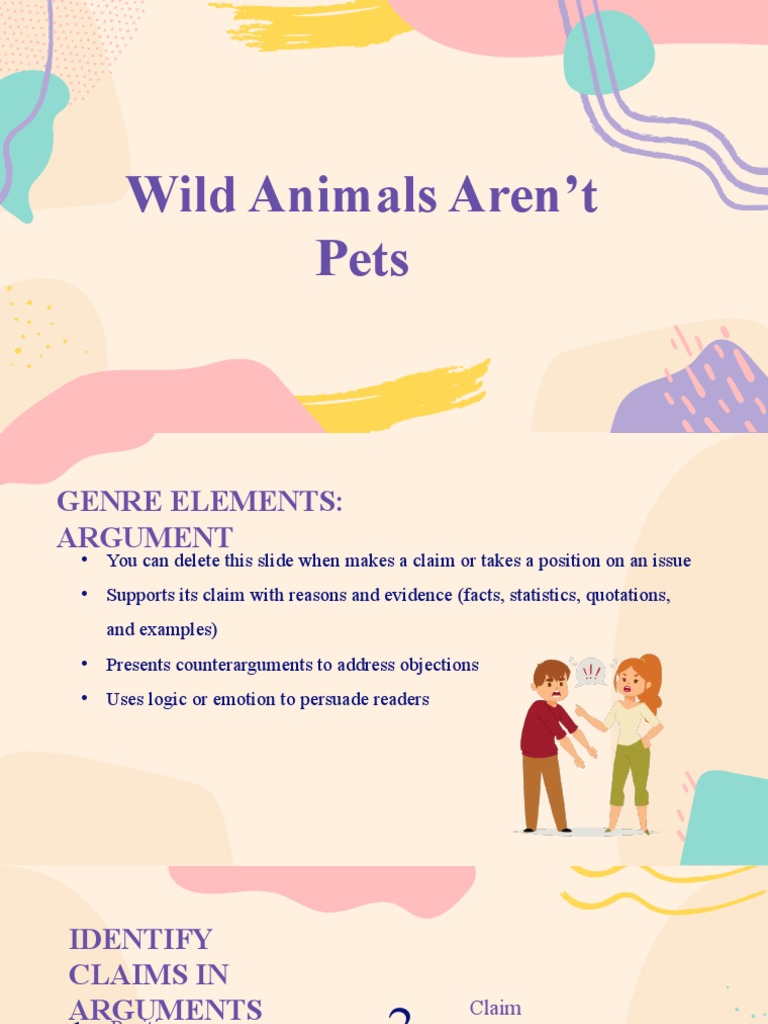 Wild Animals: Not Suitable as Pets | PDF | Argument | Pet