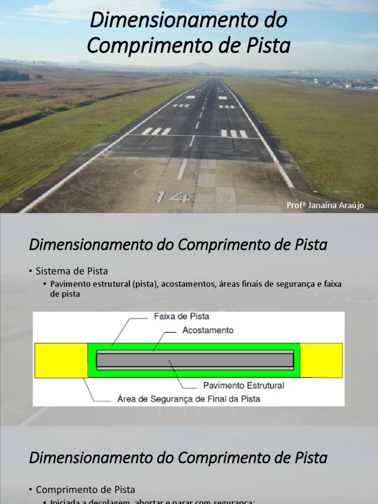 Aula 08 - Dimensionamento Do Comprimento de Pista | PDF | Pista | Avião