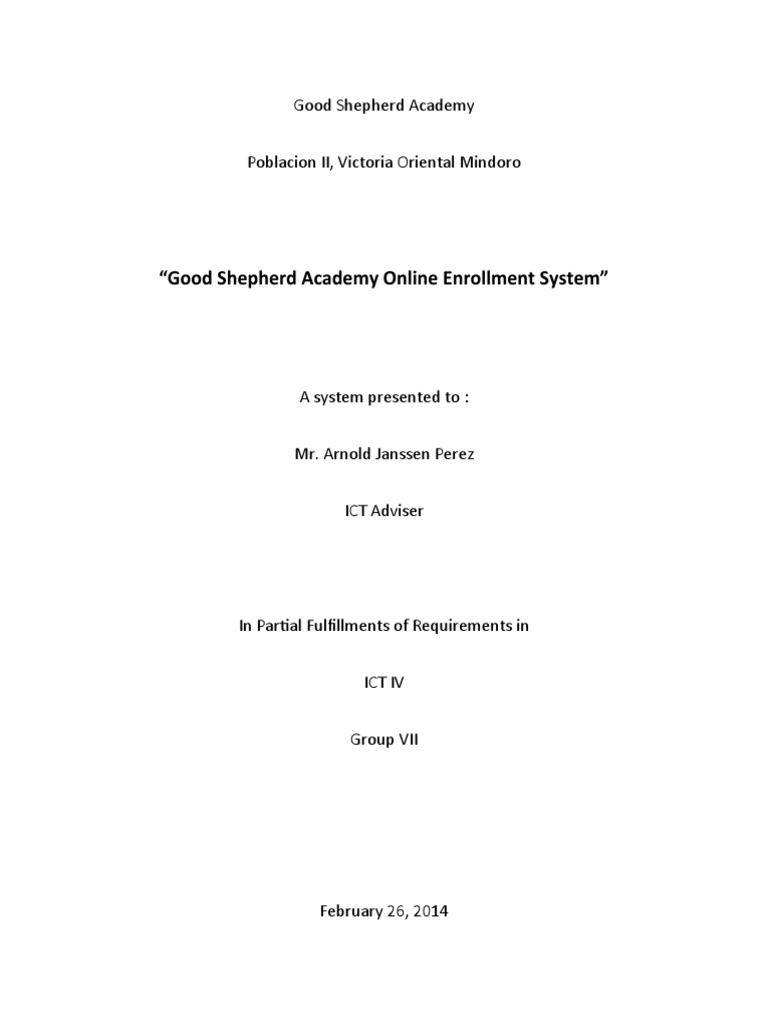 Good Shepherd Academy Online Enrollment System | PDF | Security Engineering | Computer Access ...