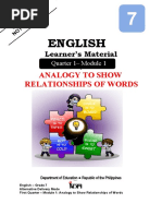 Edited Q1 Module 4 ADM Engl7 | PDF | Grammatical Tense | Verb