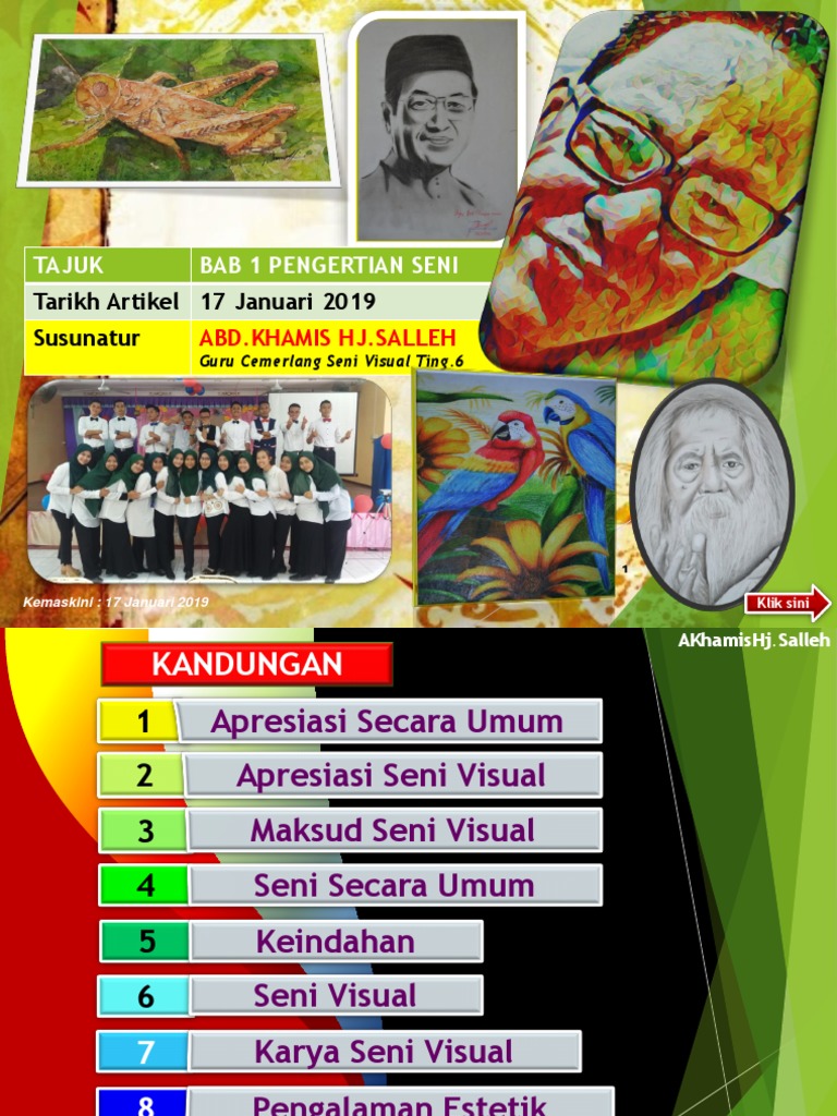 Bab 1 PENGERTIAN SENI VISUAL PDF | PDF