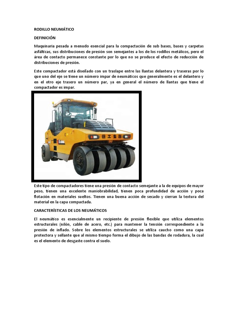 Rodillos Neumaticos | PDF | Neumático | Materiales
