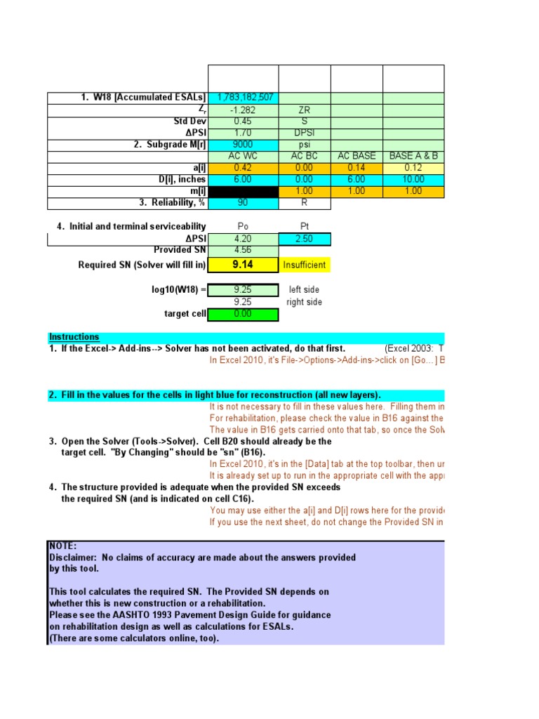 Flexible - Pavement - Design - Tool AASHTO 1993 | PDF | Civil ...