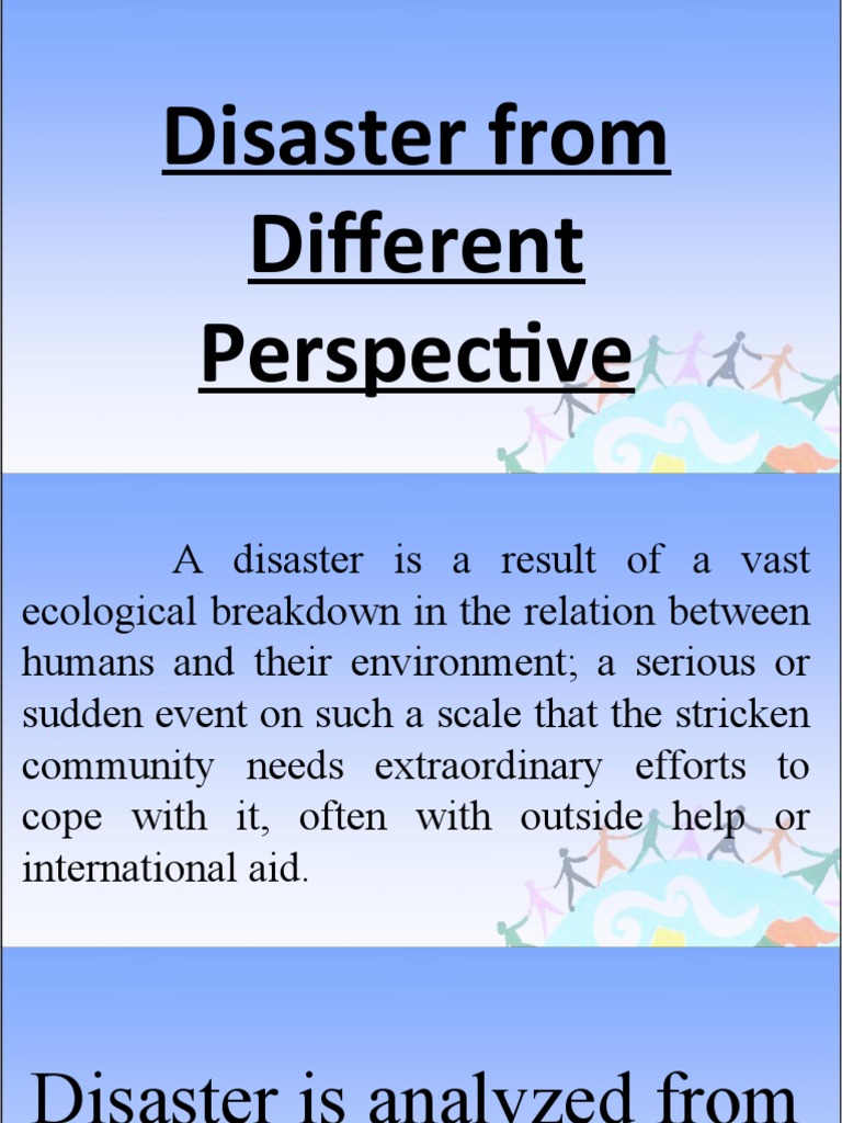 Disaster From Different Perspective | PDF | Self-Improvement | Wellness