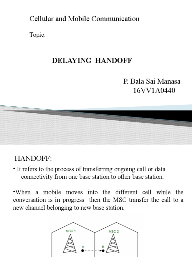 Delaying Handoff in Mobile Communication | PDF
